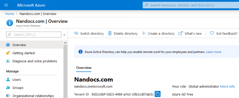 ☁️ How to Create a Tenant in Azure Active Directory - NanDocs